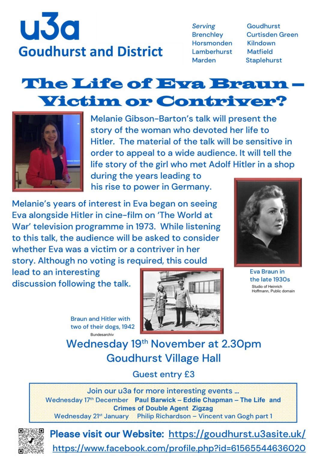 The life of Eva Braun - victim or contriver? - Goudhurst and District